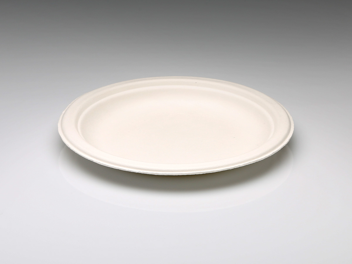 Food Plate Round Biodegradable Sugarcane White side plate-50pk - Homely ...